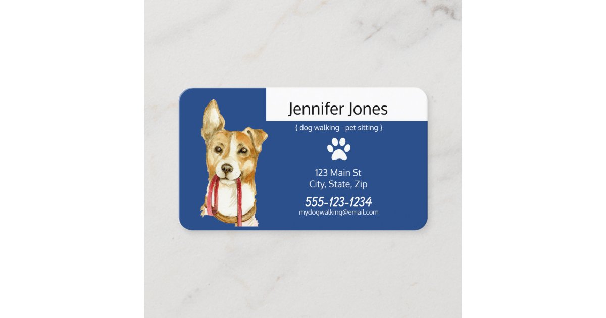Custom Dog Walking Business Cards | Zazzle