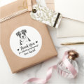 Custom Dog Wedding Favor Stickers | Zazzle