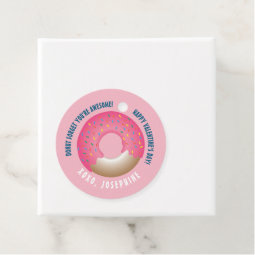 Custom Donut Forget You're Awesome Valentine's day Favor Tags | Zazzle