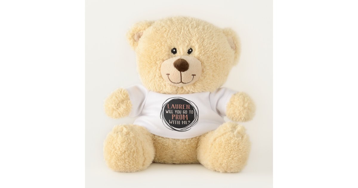 Custom Doodle Prom Proposal Teddy Bear | Zazzle