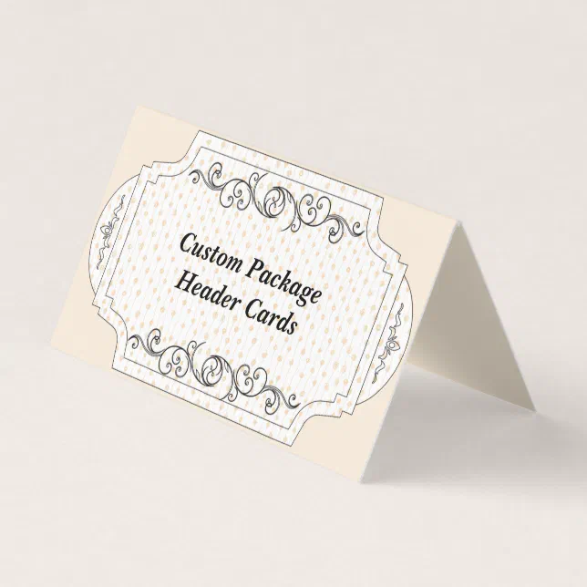 Custom Dot Folded Display Hang Package Header Card | Zazzle