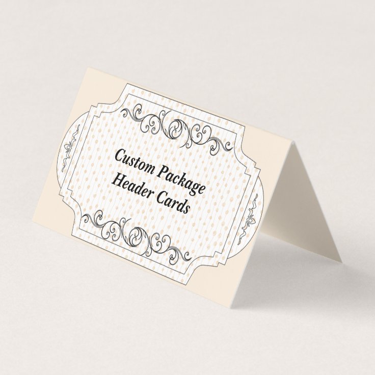 Custom Dot Folded Display Hang Package Header Card | Zazzle