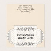 Custom Dot Folded Display Hang Package Header Card | Zazzle