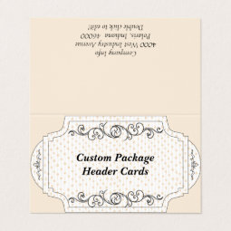 Custom Dot Folded Display Hang Package Header Card | Zazzle