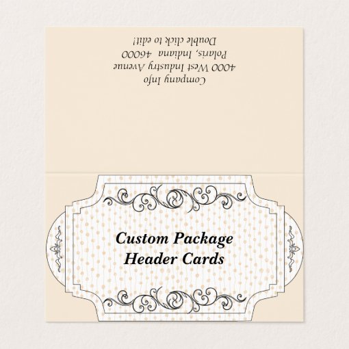 Custom Dot Folded Display Hang Package Header Card | Zazzle