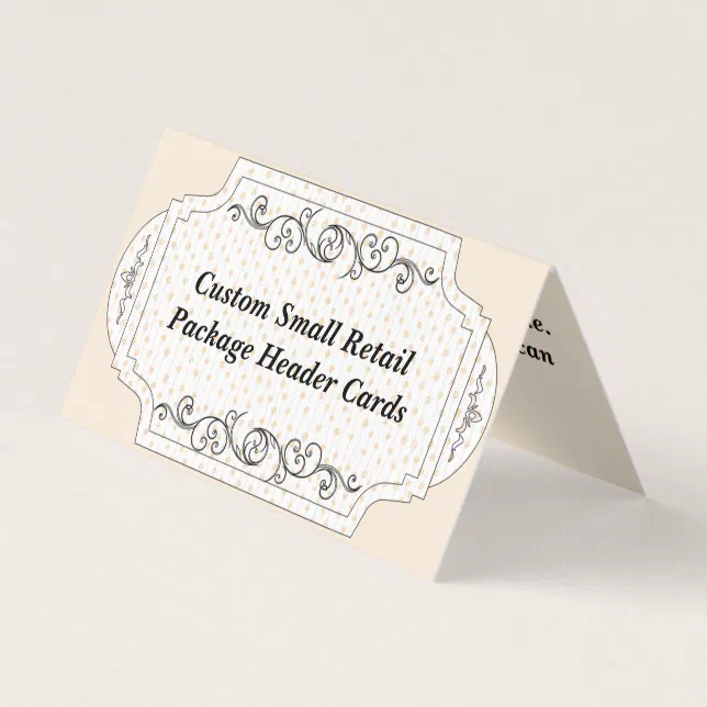 Custom Dot Folded Display Hang Package Header Card | Zazzle