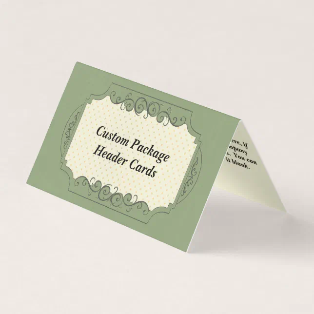 Custom Dot Folded Display Hang Package Header Card | Zazzle