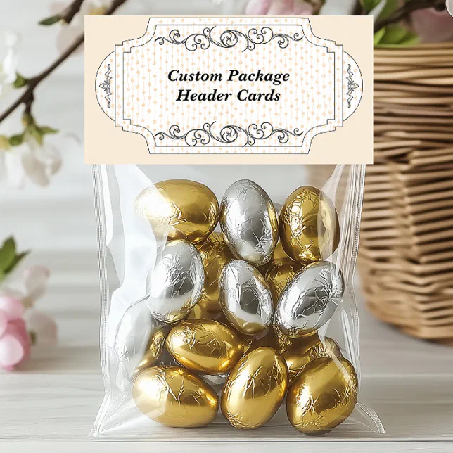 Custom Dot Folded Display Hang Package Header Card | Zazzle