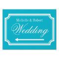 Custom double sided directional wedding yard sign | Zazzle