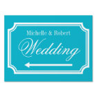 Custom double sided directional wedding yard sign | Zazzle