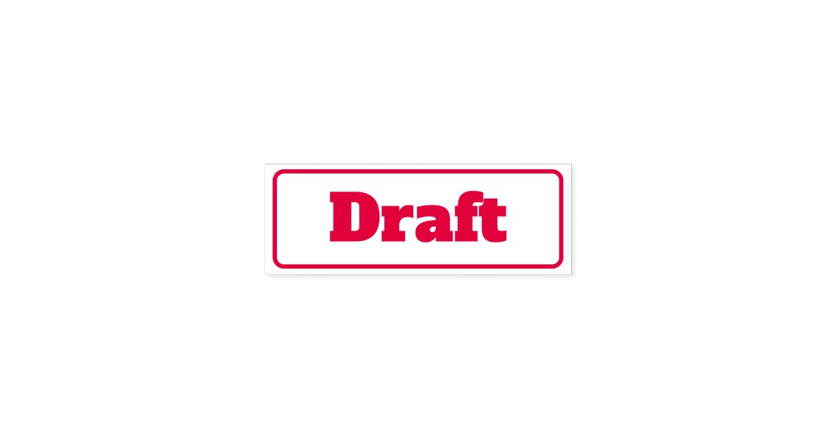 Custom Draft Office Document Stamp | Zazzle