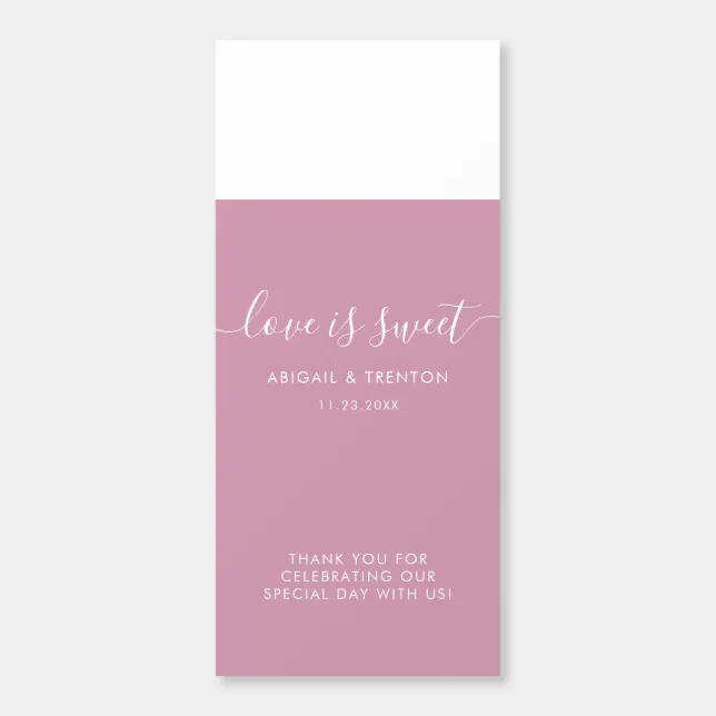 Custom Dusty Pink Wedding Candy Favor | Zazzle