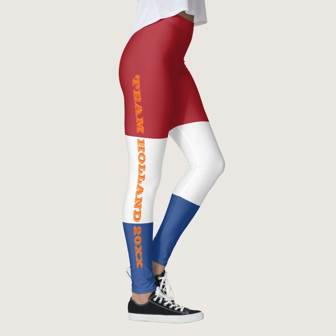 Custom Dutch Flag Team Holland 20XX Leggings | Zazzle
