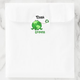 Custom Earth Day / Think Green Frog Stickers | Zazzle