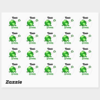 Custom Earth Day / Think Green Frog Stickers | Zazzle