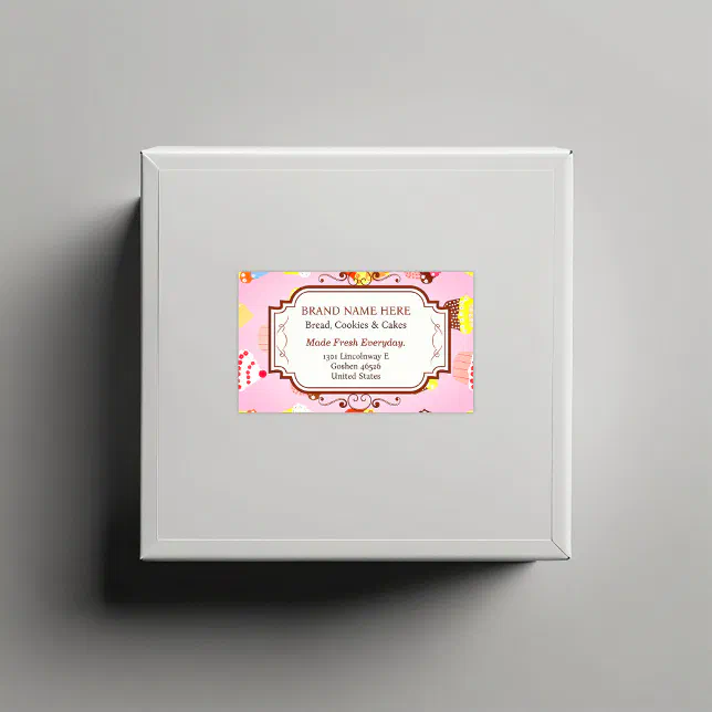 Custom Editable Bakery Label Sticker | Zazzle