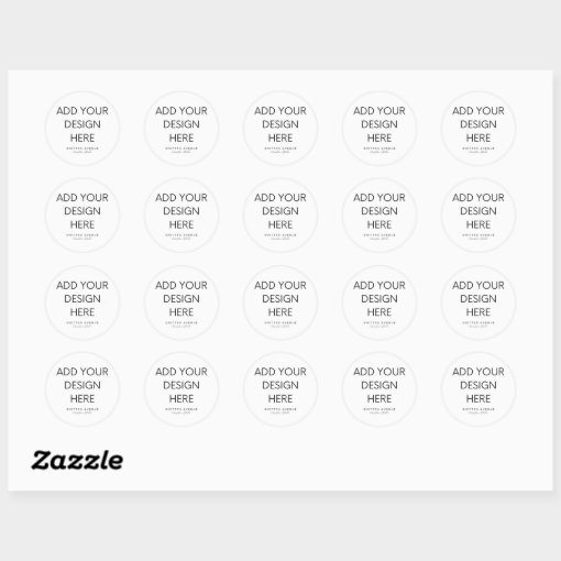 Custom Editable Classic Round Sticker | Zazzle