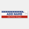 Custom Election Campaign Classic Bumper Sticker | Zazzle