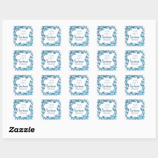 Custom Elegant Book Plate Stickers | Zazzle
