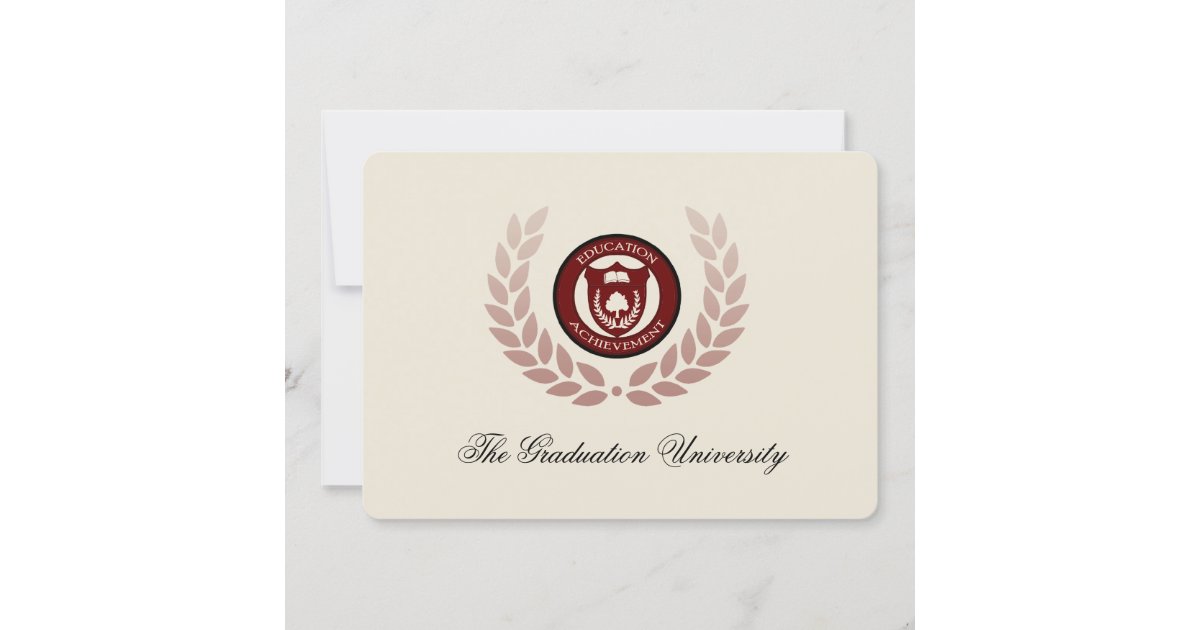 Custom Elegant College Graduation Announcements | Zazzle