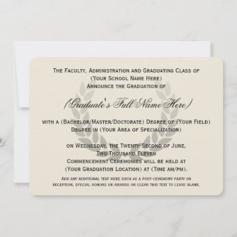 Custom Elegant College Graduation Announcements | Zazzle