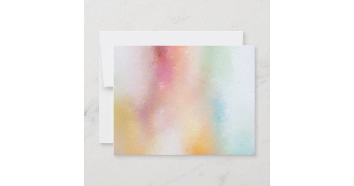 Custom Elegant Colorful Abstract Art Blank Note Card | Zazzle