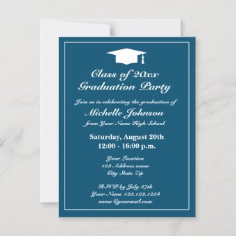 Custom elegant graduation party magnetic invitation | Zazzle