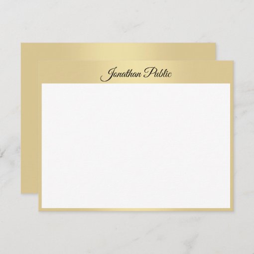 Custom Elegant Hand Gold Script Text Template Flat | Zazzle