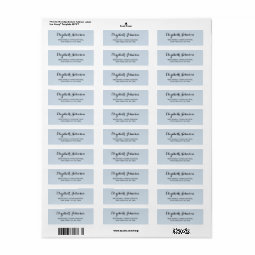 Custom Elegant Light Dusty Blue Return Address Label | Zazzle