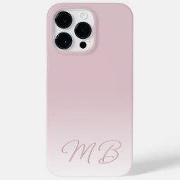 Custom Elegant Light Dusty Rose Mauve Monogram Case-Mate iPhone Case | Zazzle