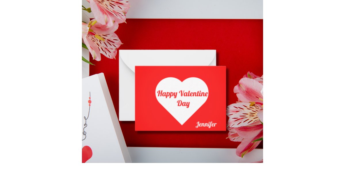 Custom Elegant Minimalist Calligraphy valentine Note Card | Zazzle