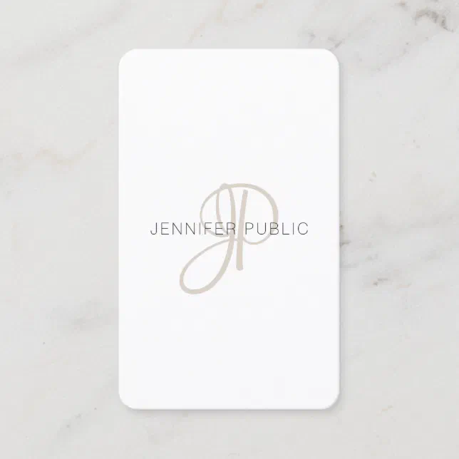 Custom Elegant Modern Monogram Design Template Business Card | Zazzle