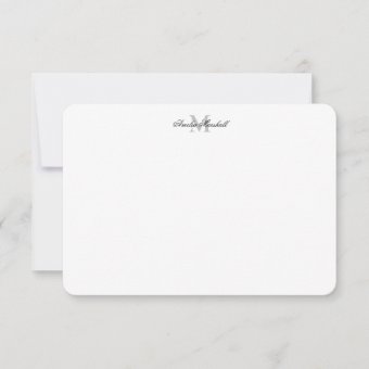 Custom Elegant Monogram Note Card | Zazzle