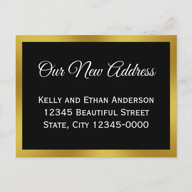 Custom Elegant Our New Address Moving Announcement Postcard | Zazzle