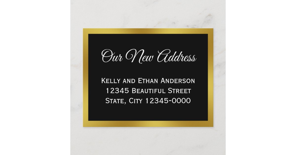 Custom Elegant Our New Address Moving Announcement Postcard | Zazzle