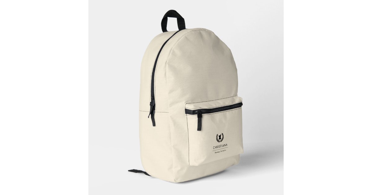 Custom Elegant Pharmacy Symbol Printed Backpack | Zazzle