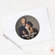 Custom Elegant Photo and Wedding Date Classic Round Sticker | Zazzle
