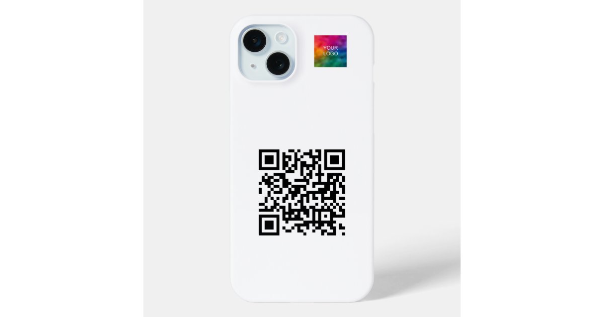 Custom Elegant QR Code Upload Logo Template Trendy Case-Mate iPhone ...