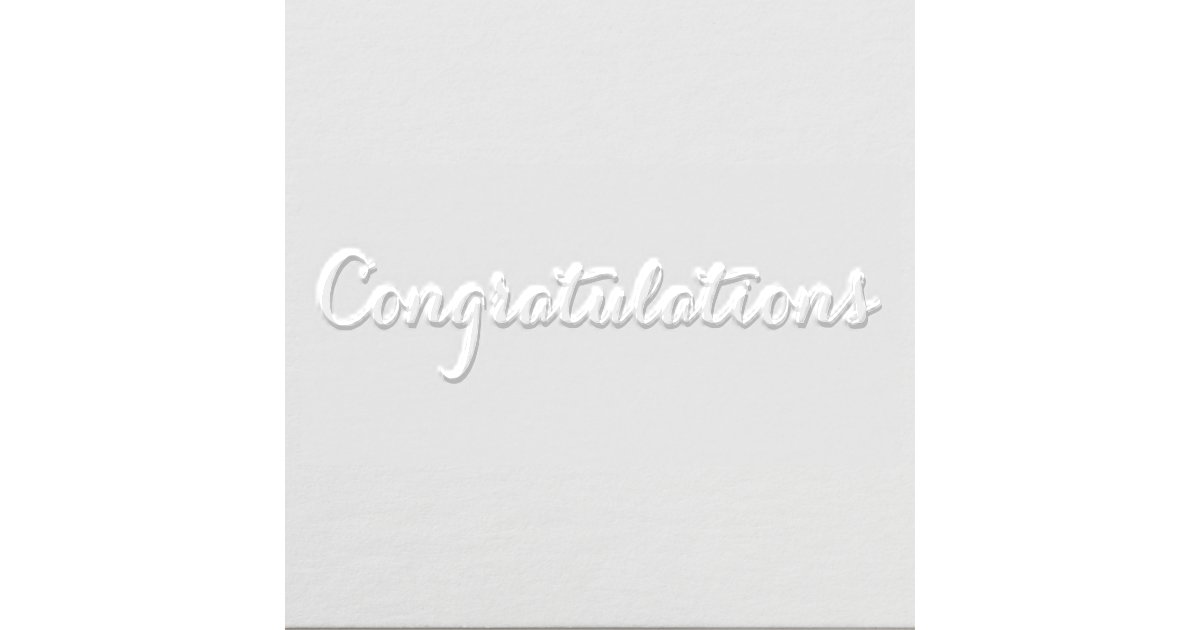 Custom Elegant Script Congratulations Graduation Embosser | Zazzle