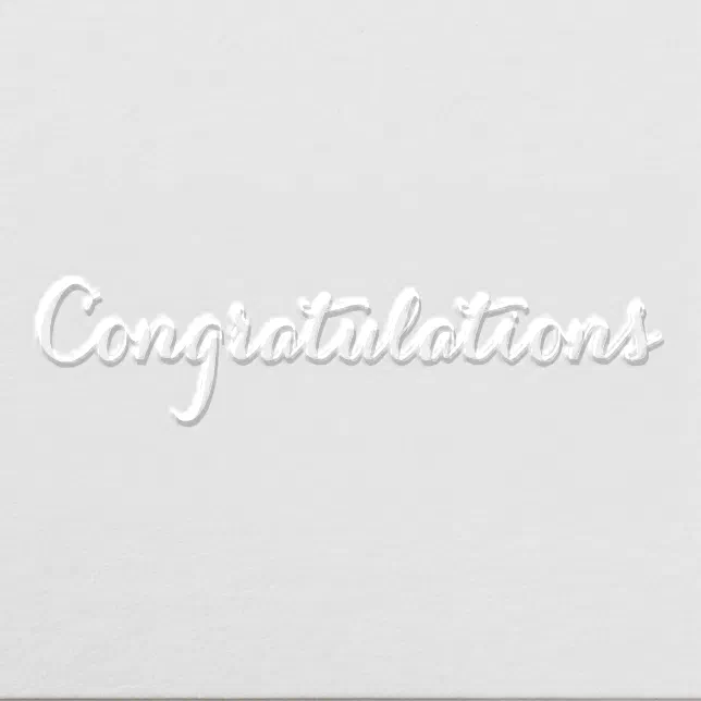 Custom Elegant Script Congratulations Graduation Embosser | Zazzle