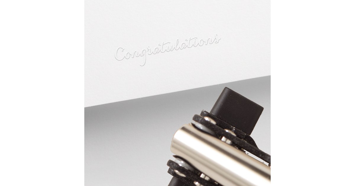 Custom Elegant Script Congratulations Graduation Embosser | Zazzle