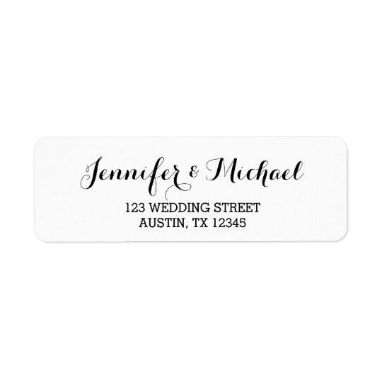 Custom Elegant Script Wedding Return Address Label | Zazzle.com Custom Elegant Script Wedding Return Address Label | Zazzle.com