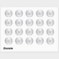 Custom Elegant Silver Monogrammed Initial W Letter Classic Round ...