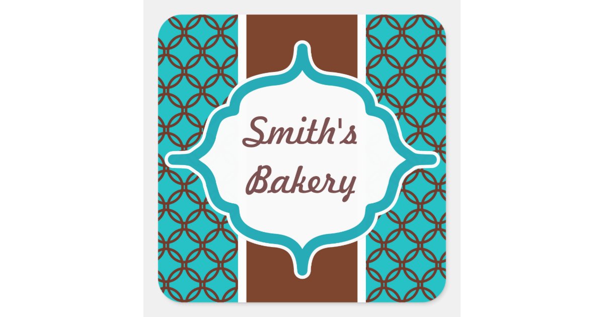 Custom Elegant Turquoise Sticker | Zazzle