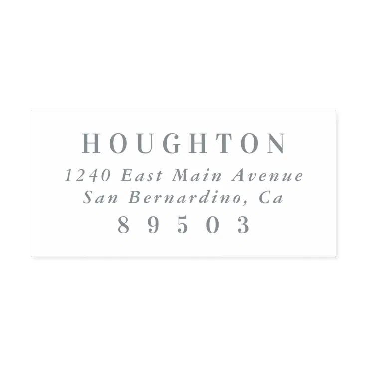 Custom Elegant Typography Return Address Self-inking Stamp | Zazzle