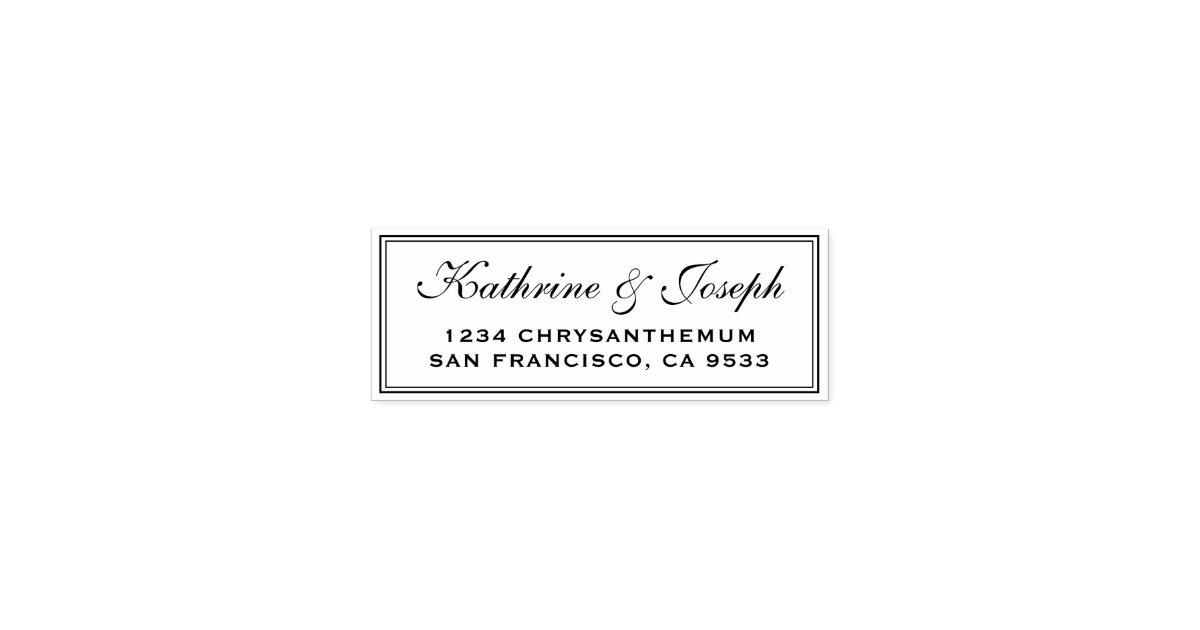CUSTOM ELEGANT WEDDING RETURN ADDRESS RUBBER STAMP | Zazzle CUSTOM ELEGANT WEDDING RETURN ADDRESS RUBBER STAMP | Zazzle
