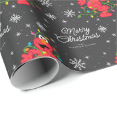 Custom Elmo Merry Christmas Chalkboard Wrapping Paper | Zazzle