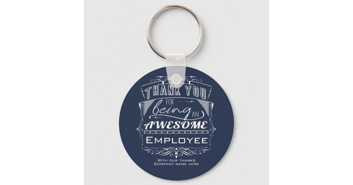 Custom Employee Appreciation Thank You Keychain | Zazzle