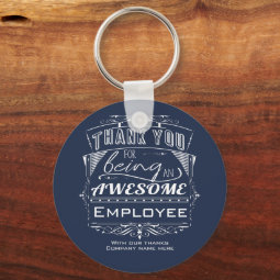 Custom Employee Appreciation Thank You Keychain | Zazzle