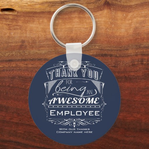 Custom Employee Appreciation Thank You Keychain | Zazzle